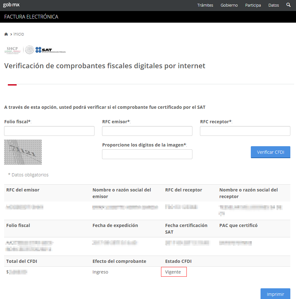 Validador de documentos del SAT – México – Becommerce.es